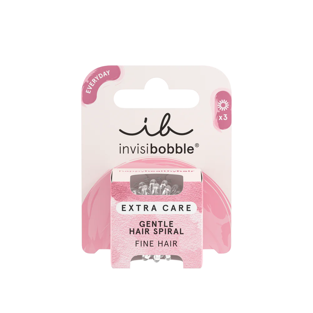 Invisibobble Original Extra Care Crystal Clear Fine Hair 3pc – Salon500 ...